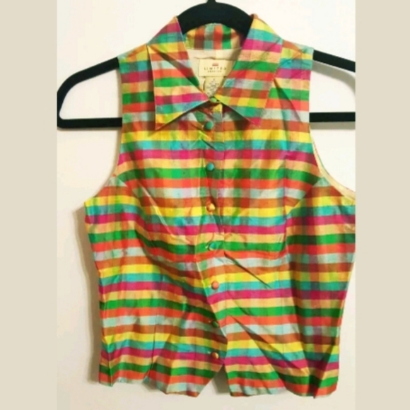 The Limited | Tops | Limited 0 Raw Silk Checkered Tops | Poshmark